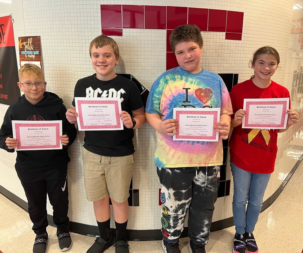 September Student of the Month / MS | Tussey Mountain Middle/High School